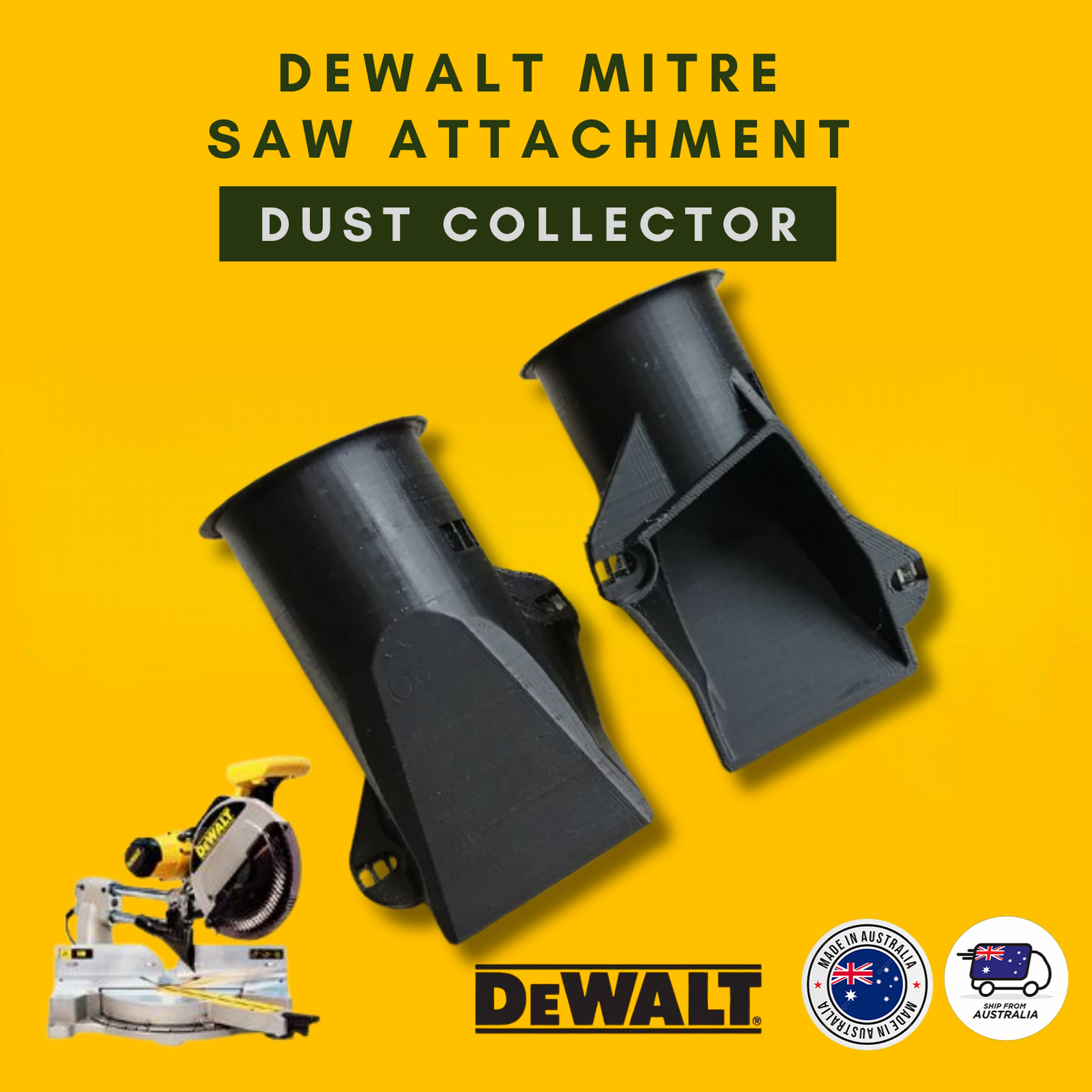DeWalt DW708 Miter Saw "Dust Extractor" | 3D Printed Custom Replacemen ...